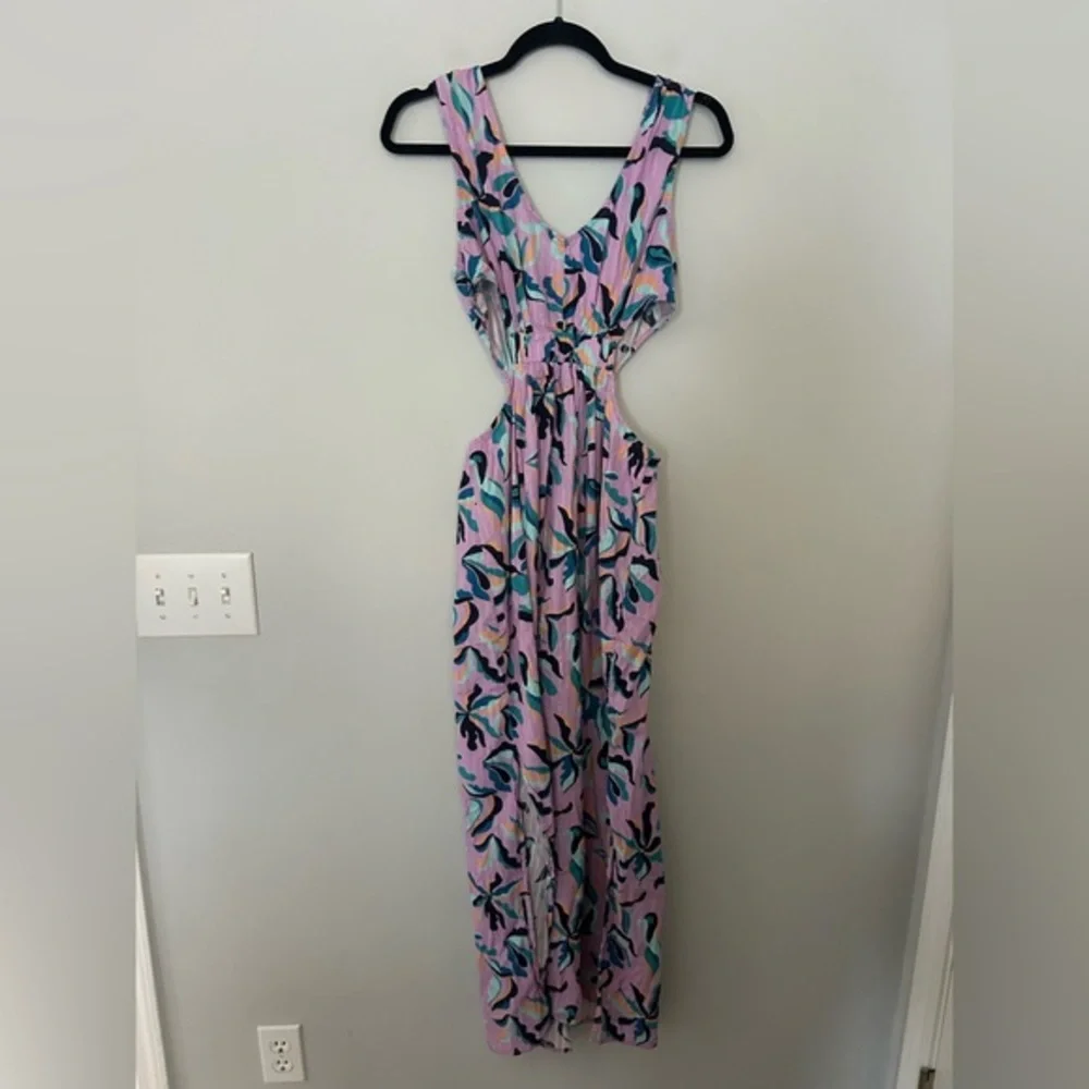 Anthropologie | Dresses | Anthropologie Purple Botanical Cutout Maxi ...